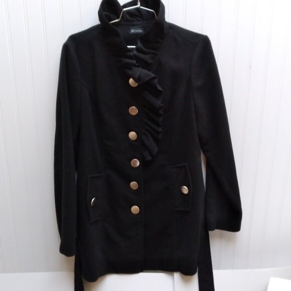 C. C. Couture | Jackets & Coats | Cco C C Couture S Black Ruffle Trim ...